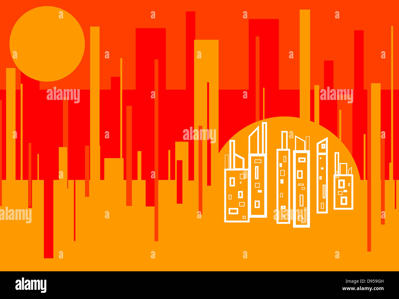 Red Hot City Stock Photo - Alamy