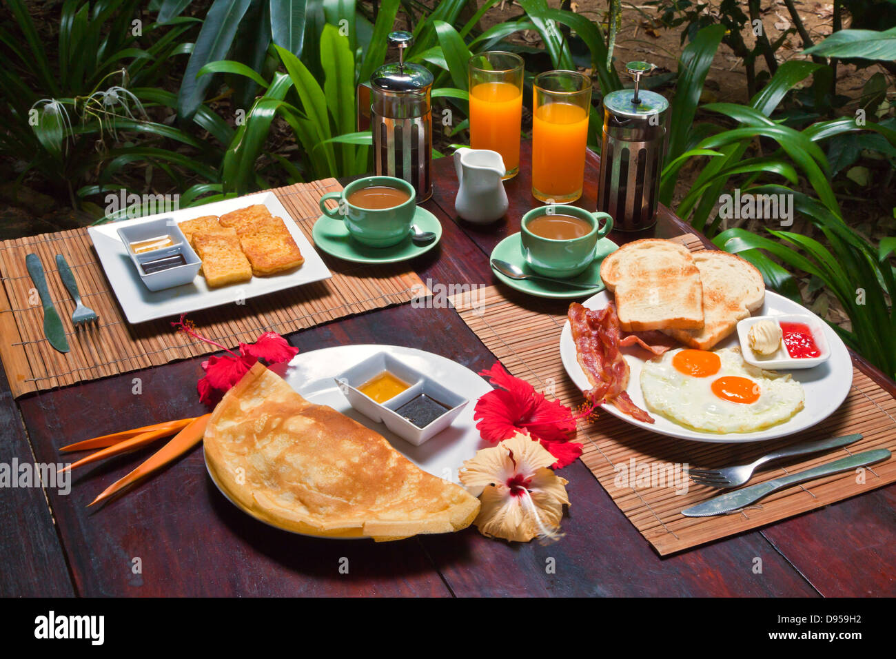An AMERICAN BREAKFAST served at OUR JUNGLE HOUSE a lodge in the ...