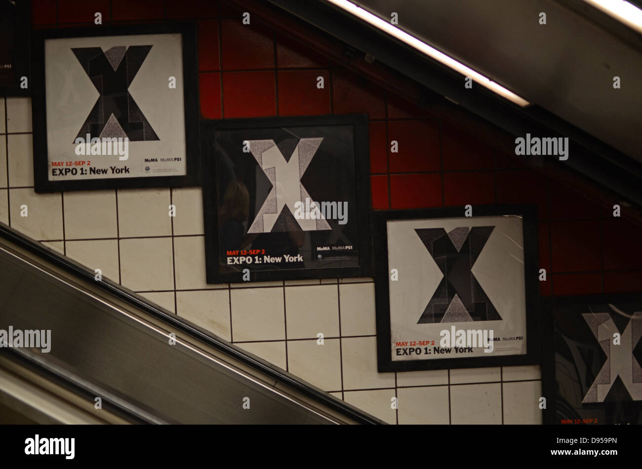 Expo 1: New York posters in subway station Stock Photo - Alamy