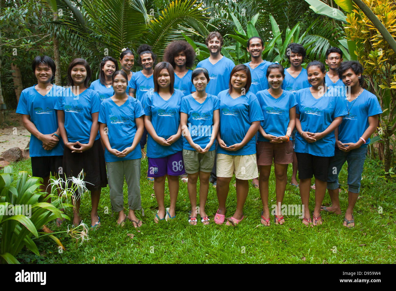 The friendly staff at OUR JUNGLE HOUSE a lodge in the rainforest near ...