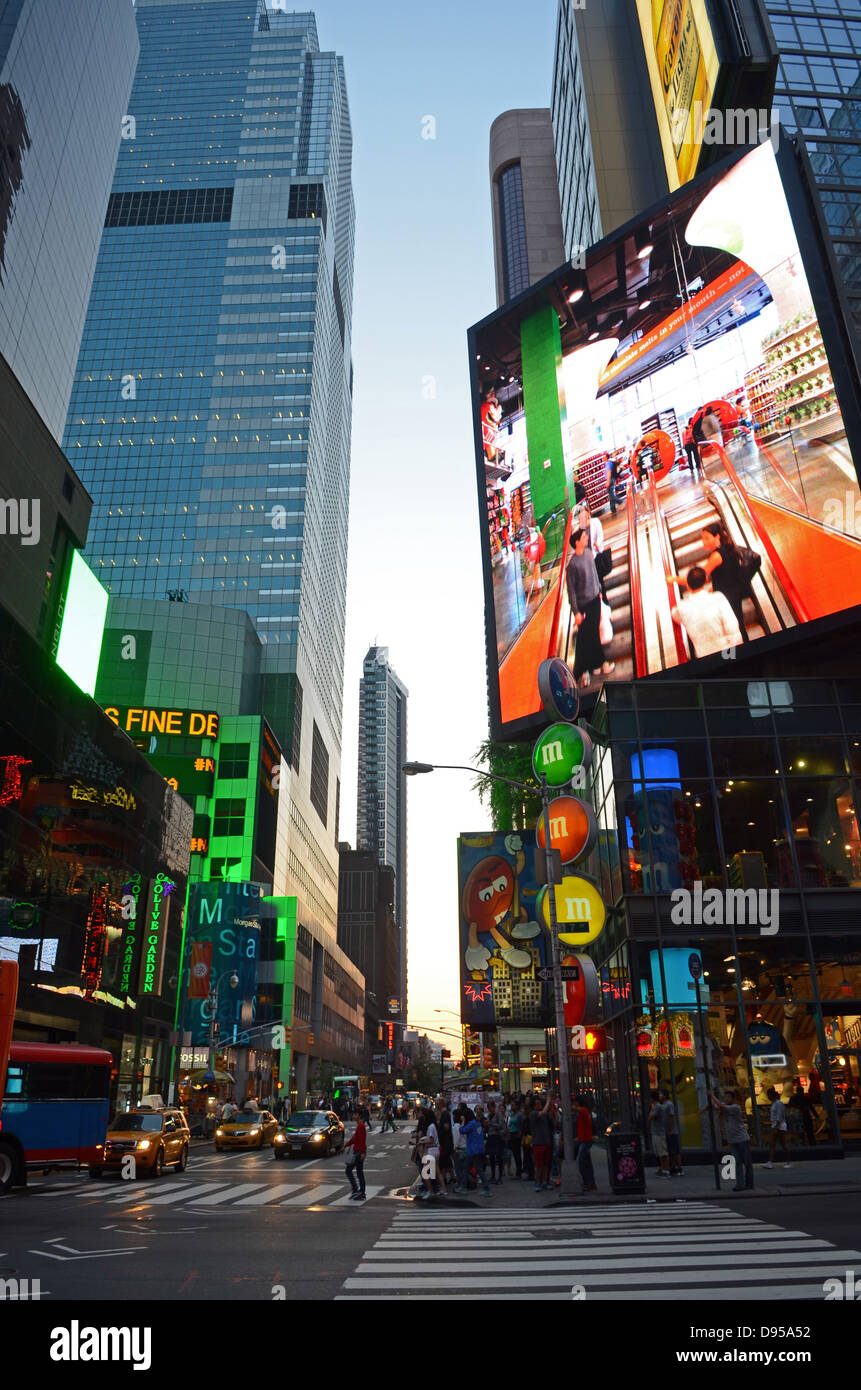 Times Square at night, Manhattan, New York City Stock Photo - Alamy