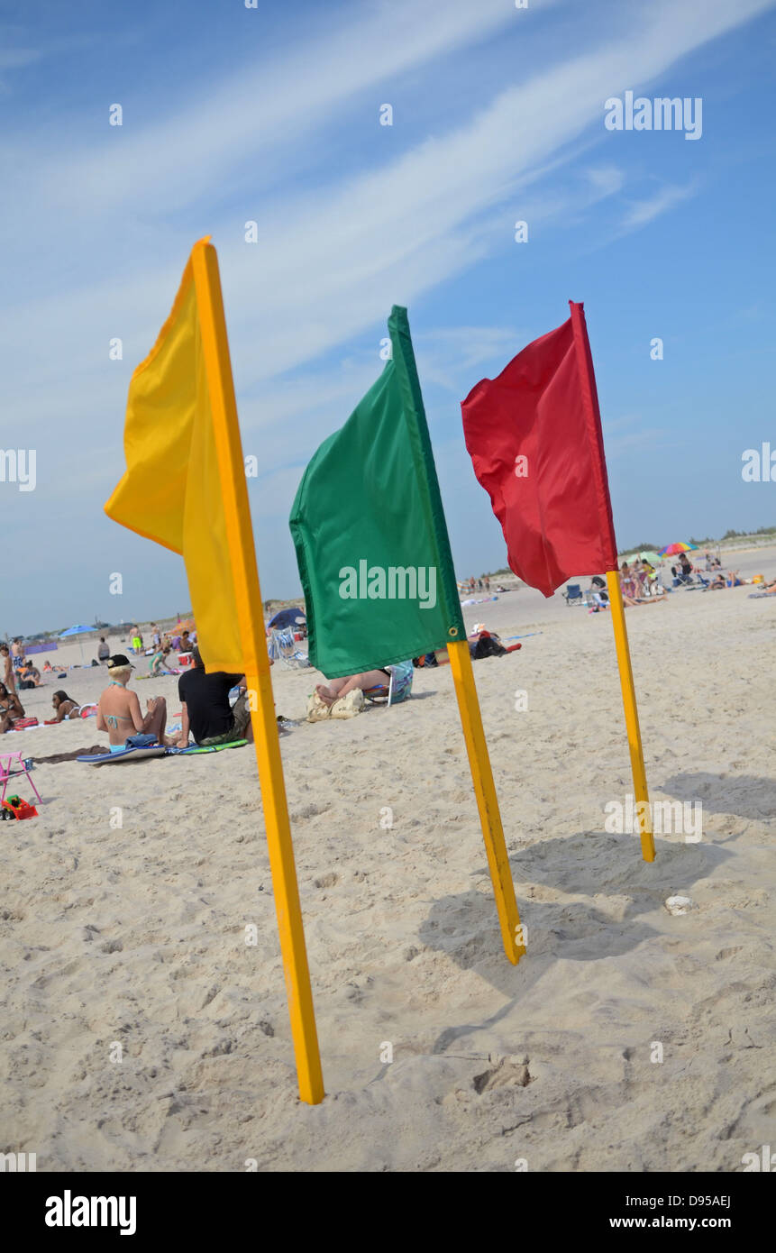 Flags on Jones Beach State Park in Nassau County, New York Stock Photo ...
