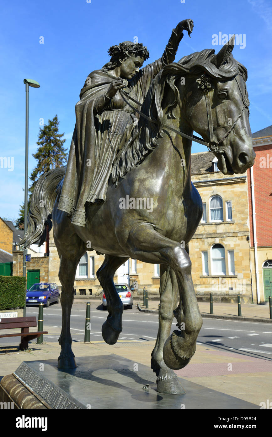 'Fine Lady upon a White Horse' statue, Horse Fair, Banbury, Oxfordshire ...