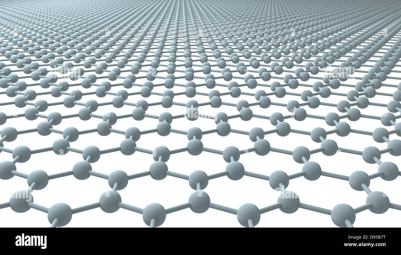 Graphene - Regular Hexagonal Pattern - 3D Stock Photo - Alamy