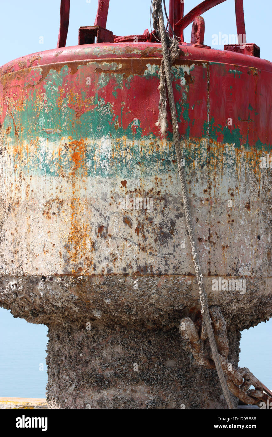 A buoy out of the water. Shuitou Harbor, Kinmen County, Taiwan Stock ...