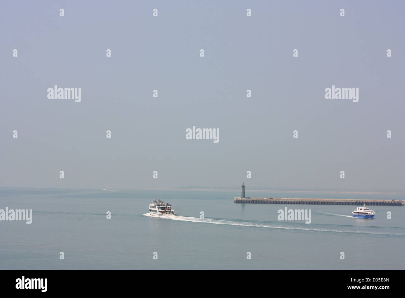 A ferry leaves Shuitou Harbor for Xiamen China, Kinmen County, Taiwan ...