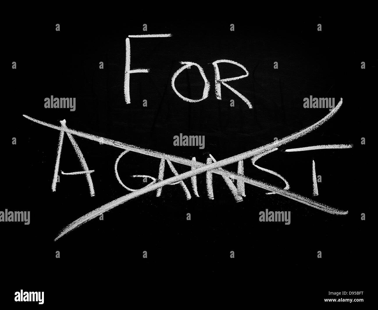 For or against concept Stock Photo - Alamy