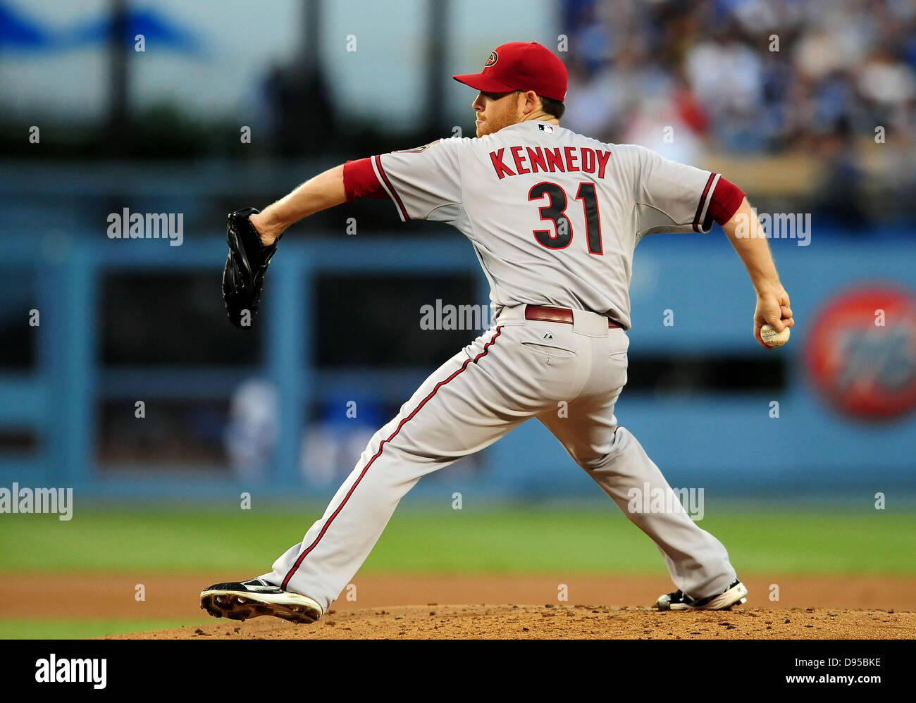 Los Angeles, CA, USA. 11th June, 2013. Arizona Diamondbacks starting ...