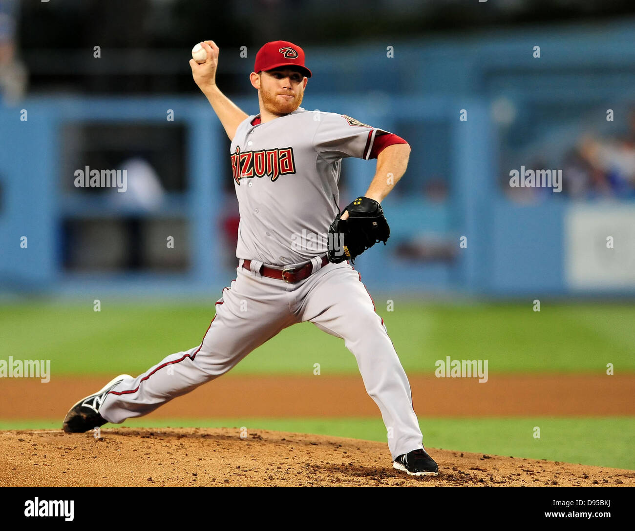 Los Angeles, CA, USA. 11th June, 2013. Arizona Diamondbacks starting ...