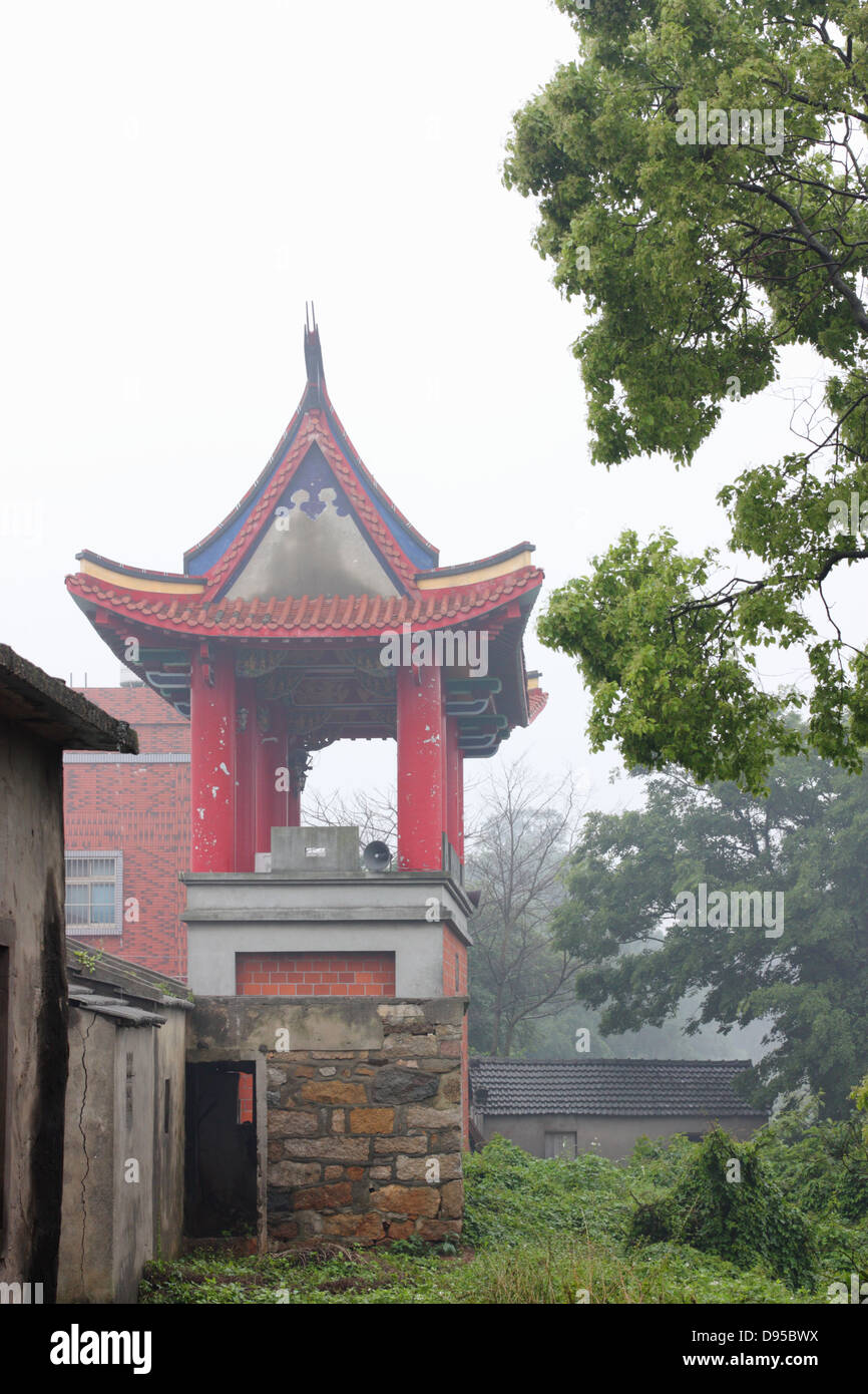 Kinmen City's west gate during foggy spring weather, Kinmen City ...