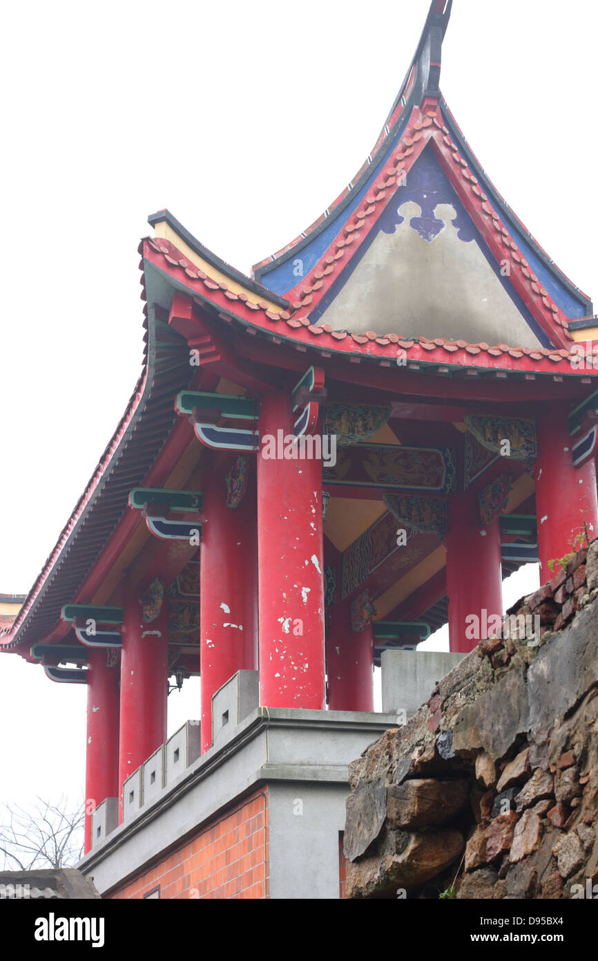 Kinmen City's west gate during foggy spring weather, Kinmen City ...