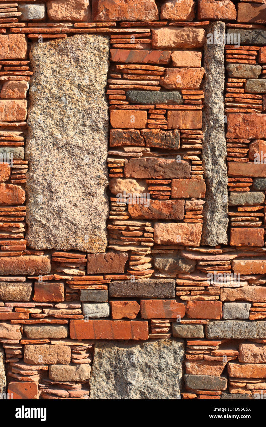 A wall of an old traditional house. Kinmen National Park, Shuitou ...