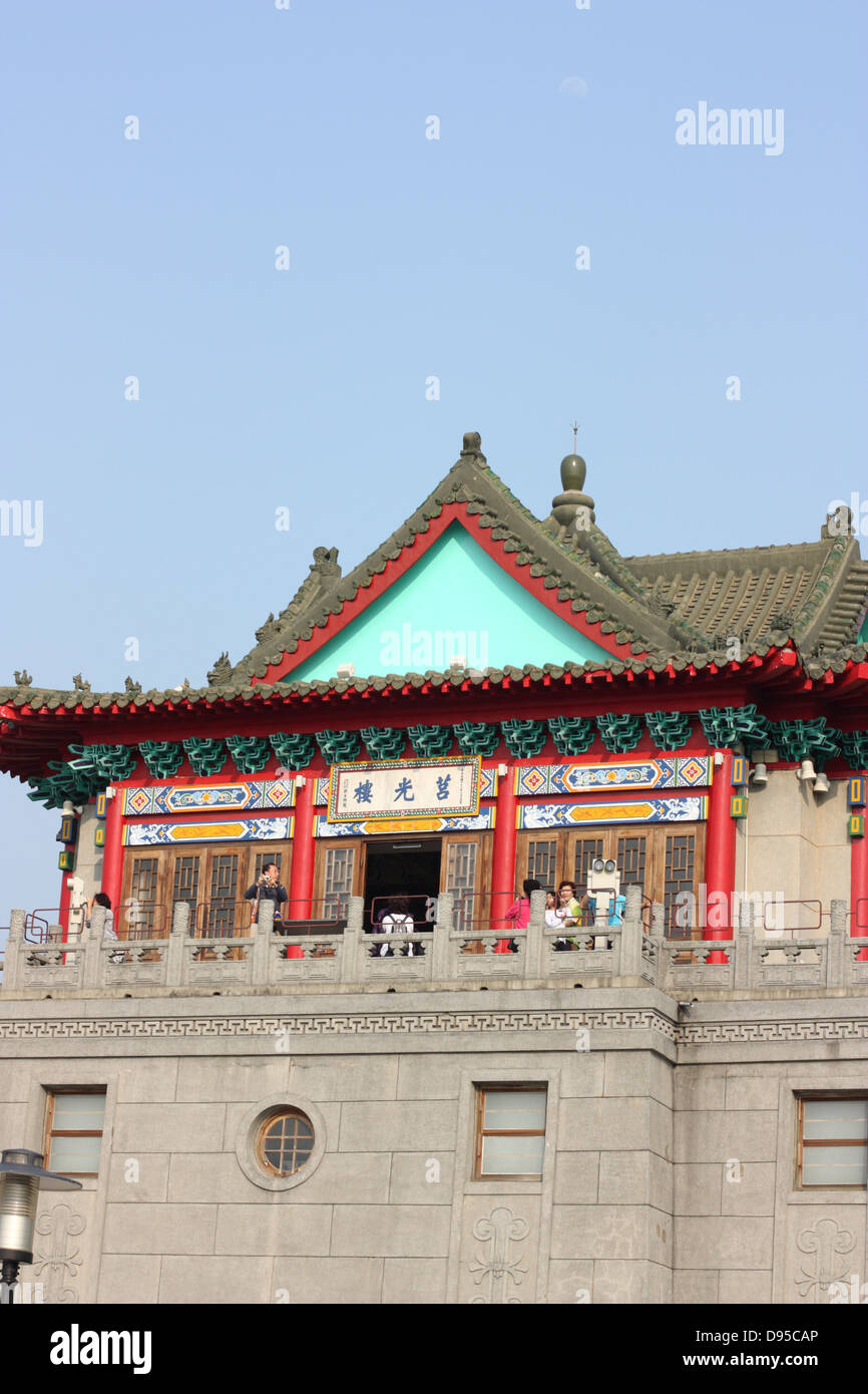 Tourists from China visit Juguang Tower, Jincheng, Kinmen County ...