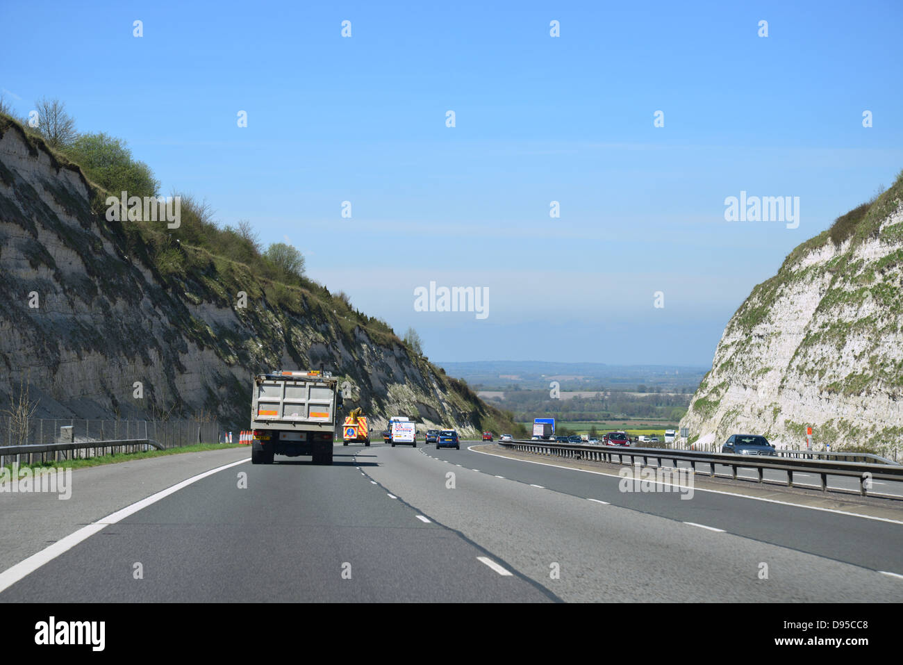 M40 Motorway near Junction 6, Oxfordshire, England, United Kingdom ...