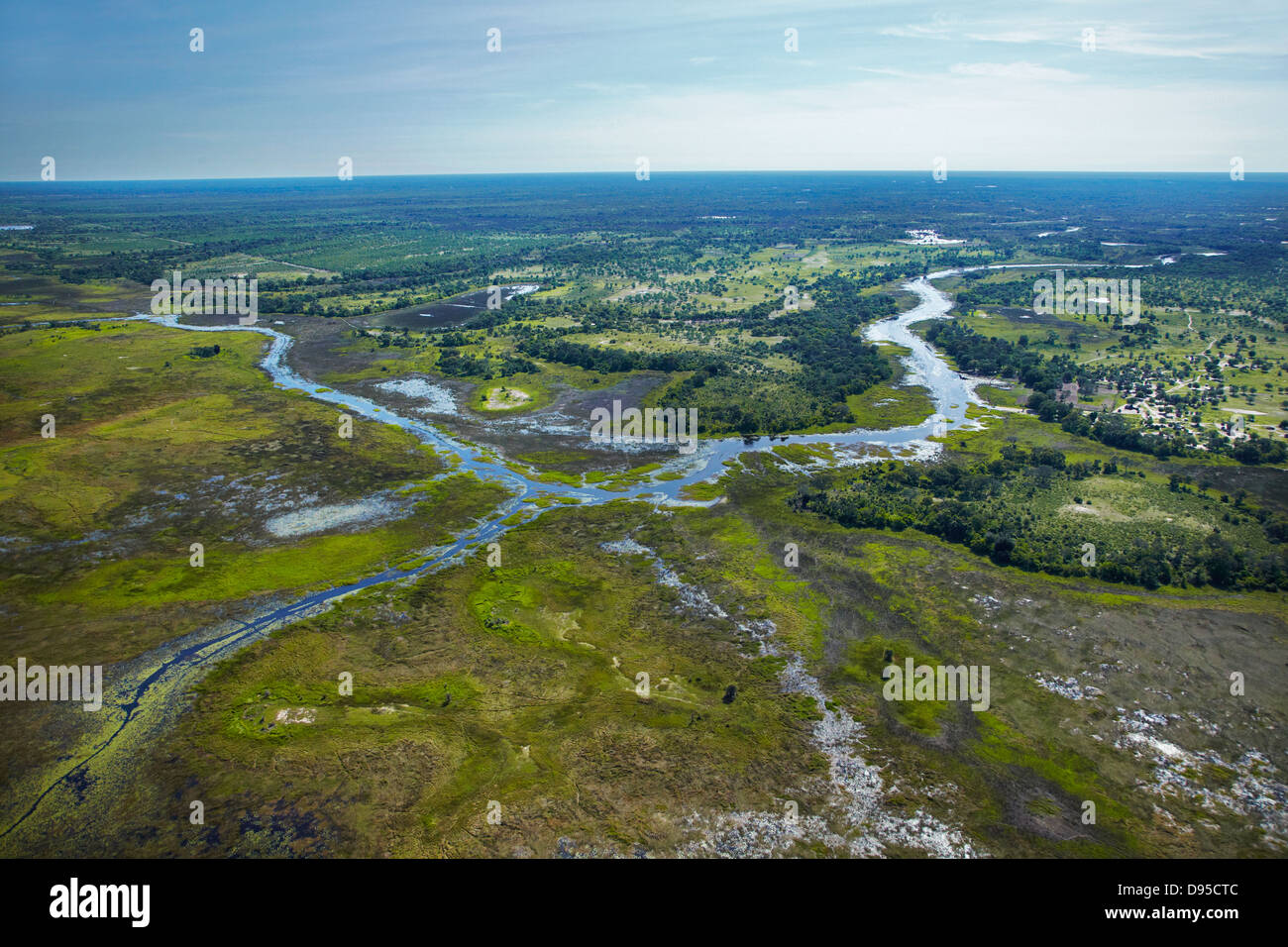 Boro River, Okavango Delta, Botswana, Africa- aerial Stock Photo - Alamy