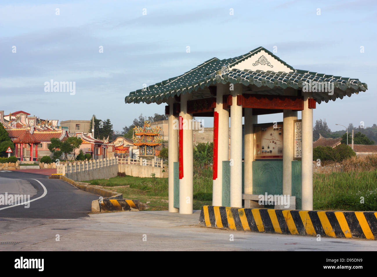 A bus stop. Kinmen National Park, Shuitou Village, Kinmen County ...