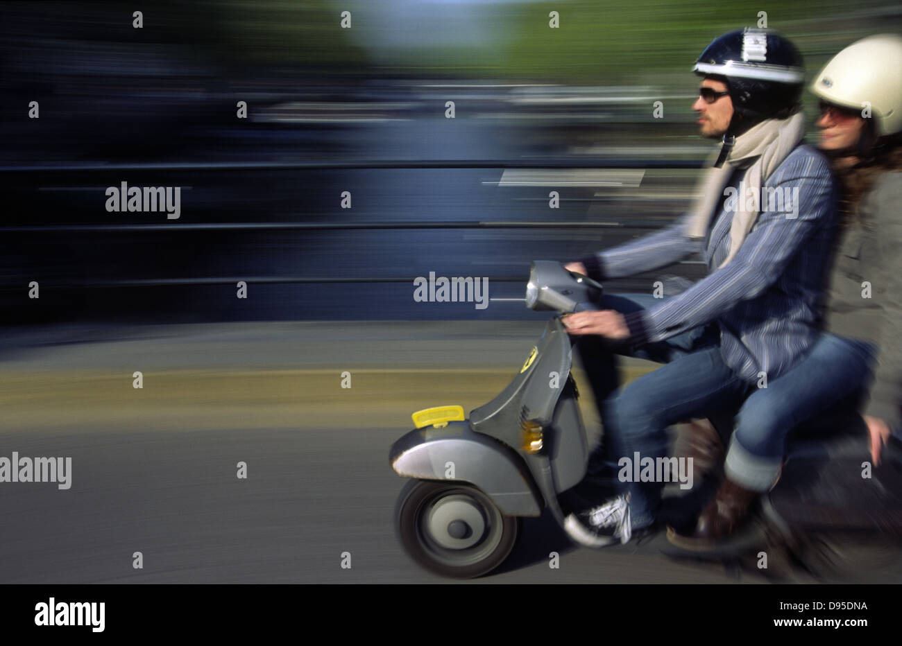 Scooter riders hi-res stock photography and images - Alamy