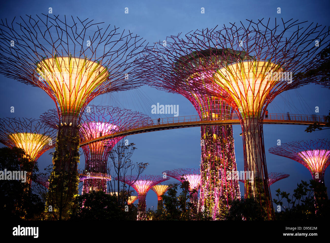 Super trees Gardens by the bay Singapore Stock Photo - Alamy