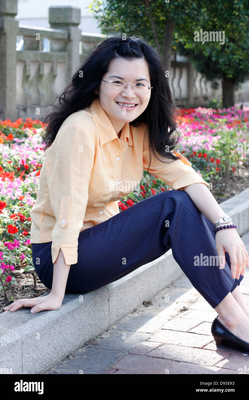 Portrait of a 20 - 30 year old Taiwanese woman. Kinmen National Park ...