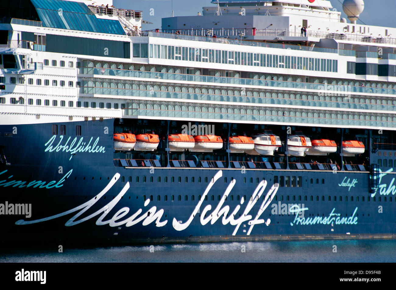 Mein Shiff 1 cruise ship German At Holyhead Anglesey North Wales Uk ...