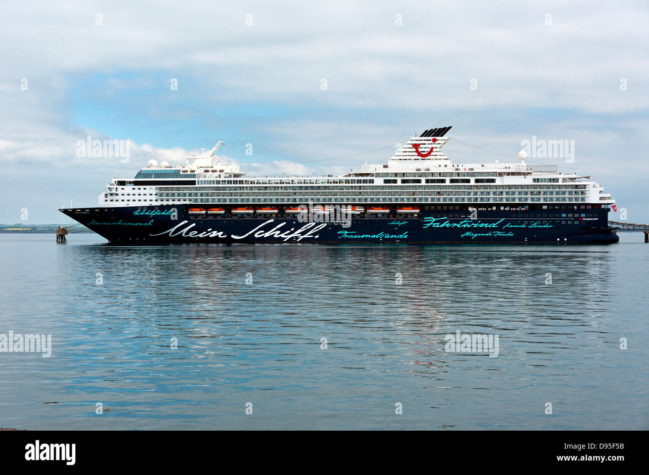 Mein Shiff 1 cruise ship German At Holyhead Anglesey North Wales Uk ...