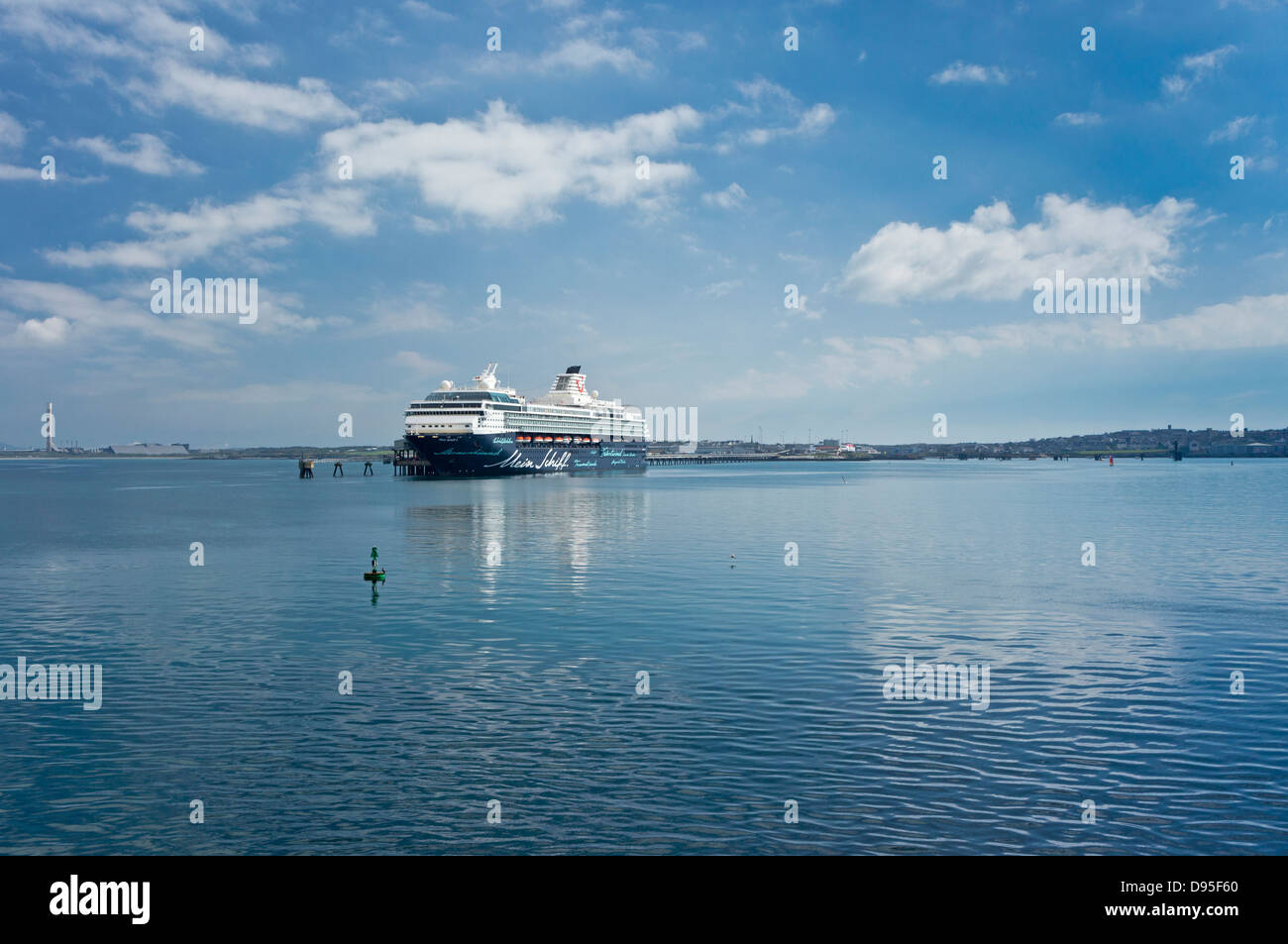 Mein Shiff 1 cruise ship German At Holyhead Anglesey North Wales Uk ...