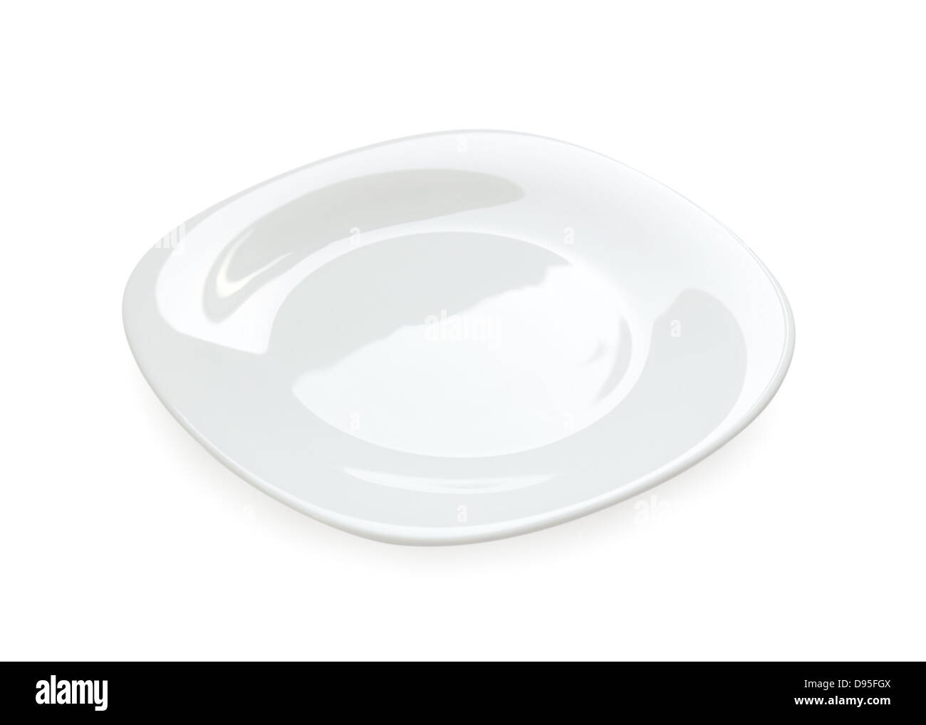 White plate isolated Stock Photo - Alamy