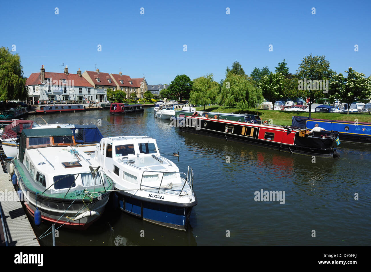 Boating on the Great Ouse River, Ely, Cambridgeshire, England, UK Stock ...
