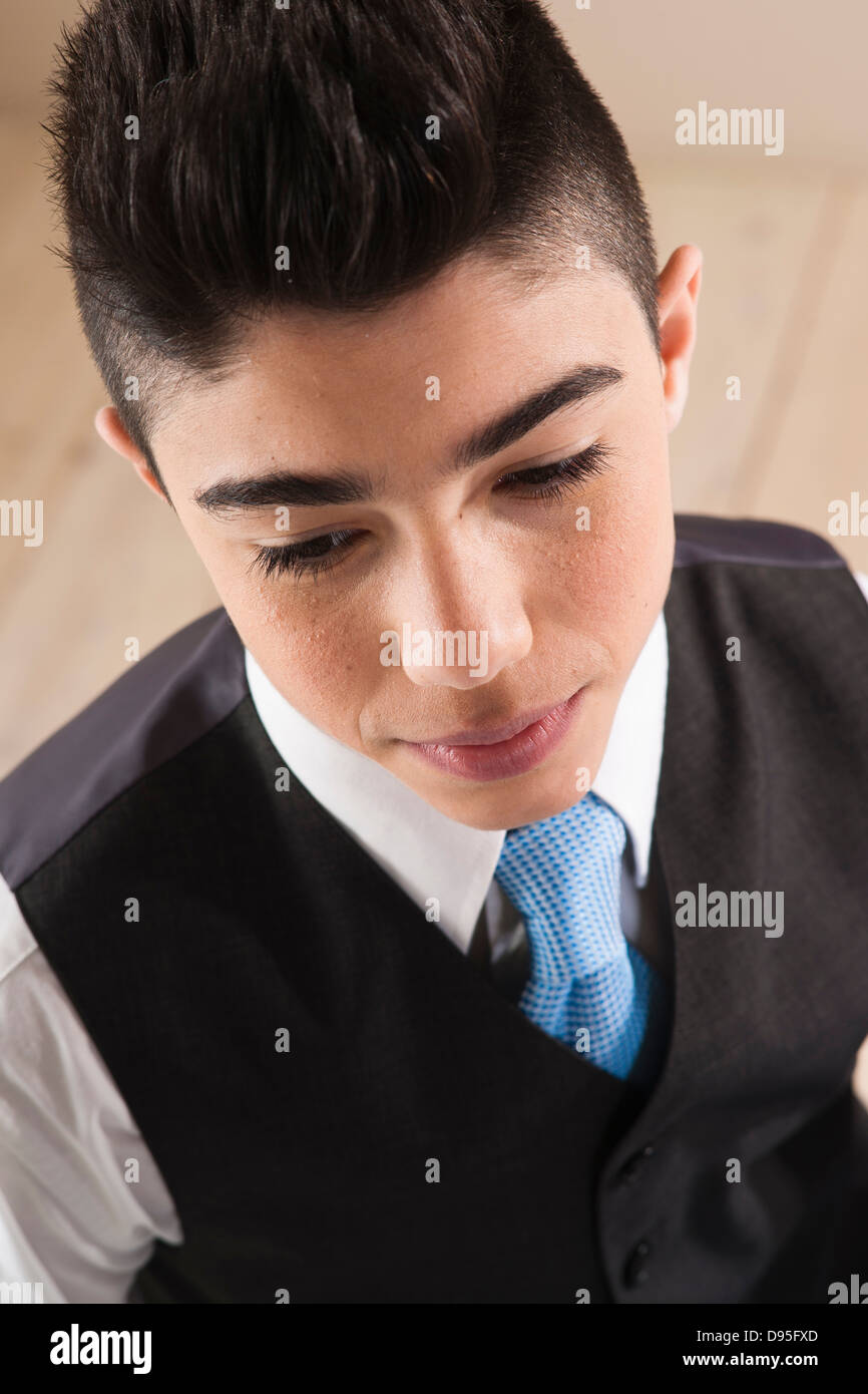 Head and Shoulders Portrait of Boy, Studio Shot Stock Photo - Alamy