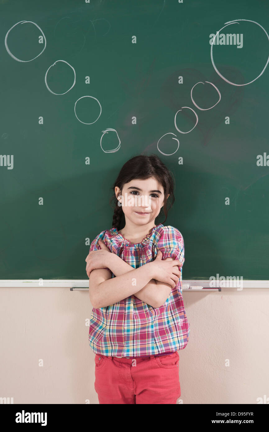 School girl thinking bubbles hi-res stock photography and images - Alamy