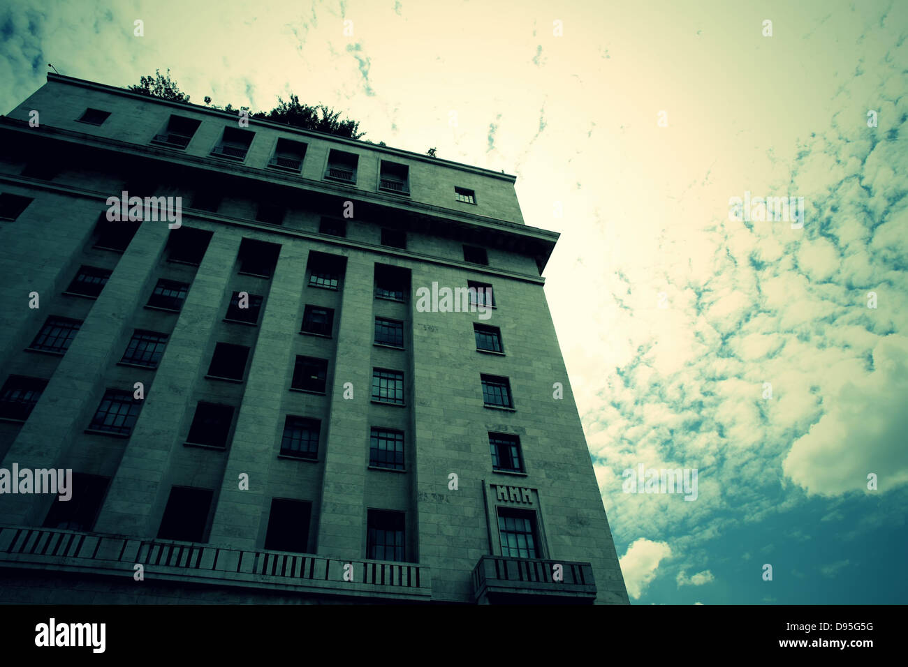 Retro style image of a Building in Downtown Sao Paulo, Brazil Stock ...