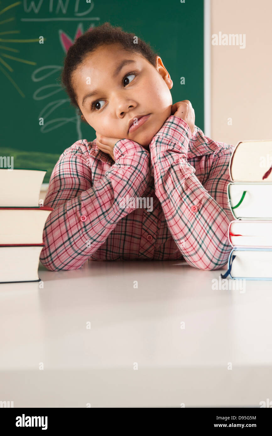 Black child daydreaming classroom hi-res stock photography and images ...