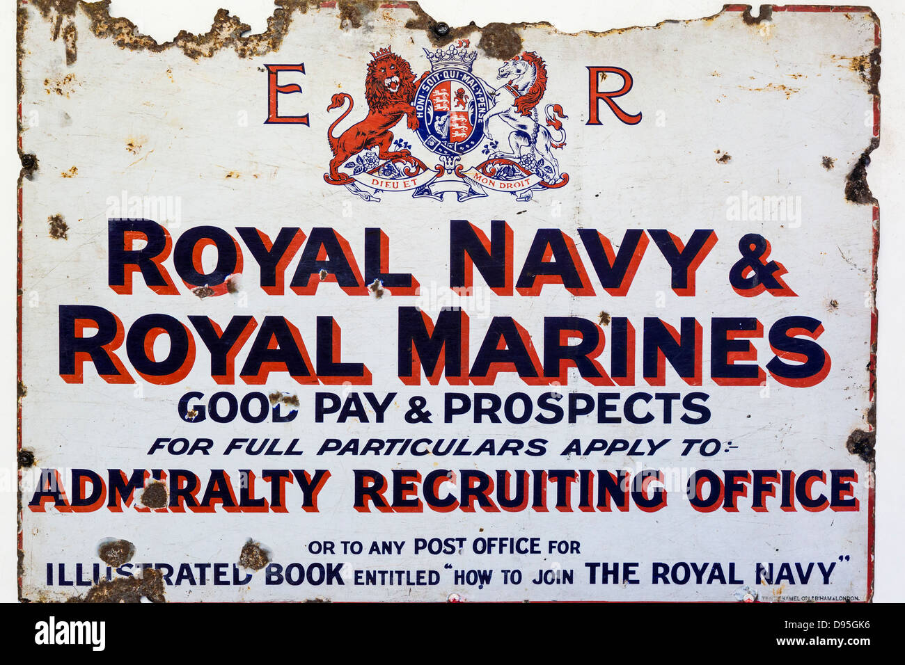 Enamel sign hi-res stock photography and images - Alamy