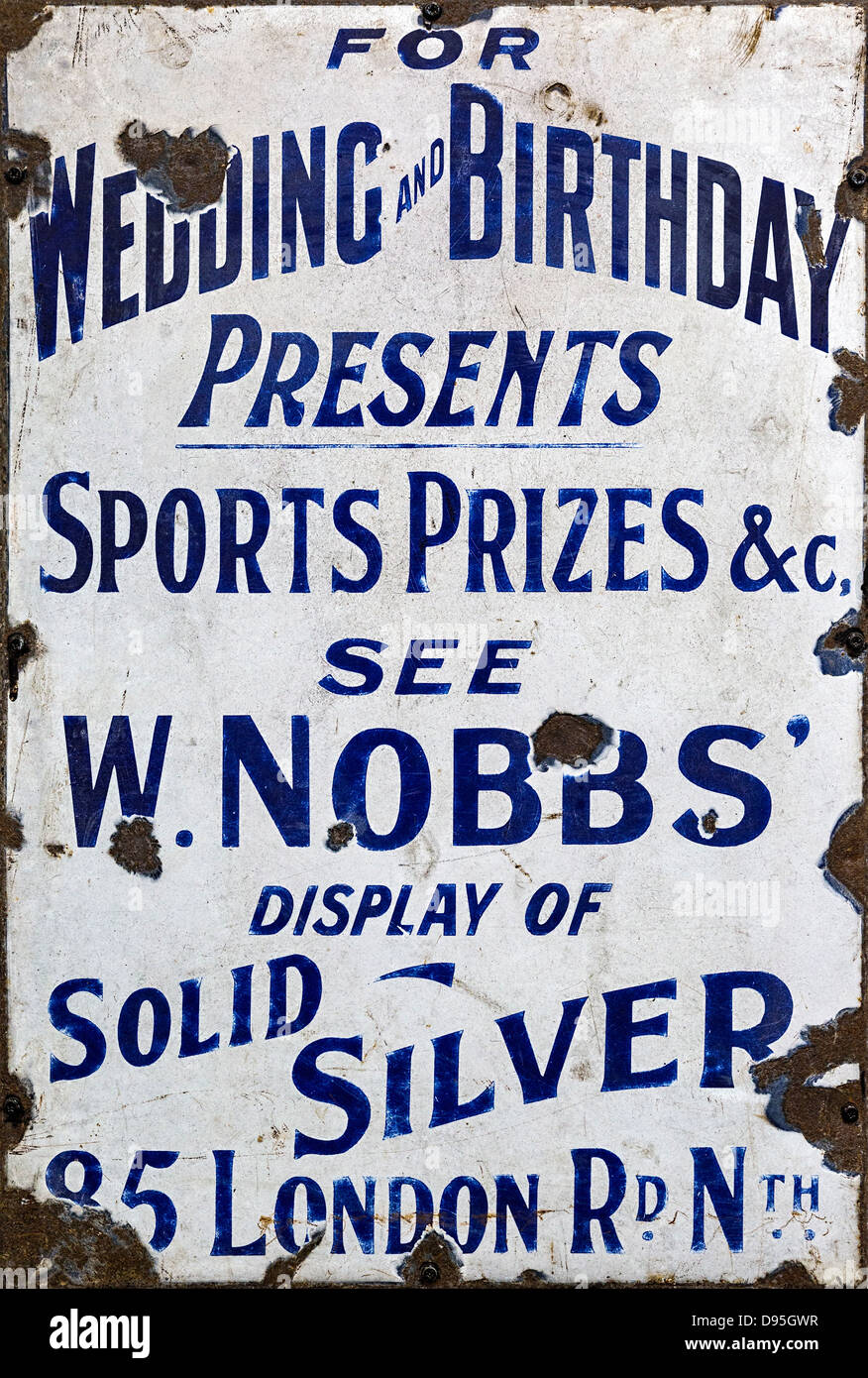 Enamel sign hi-res stock photography and images - Alamy