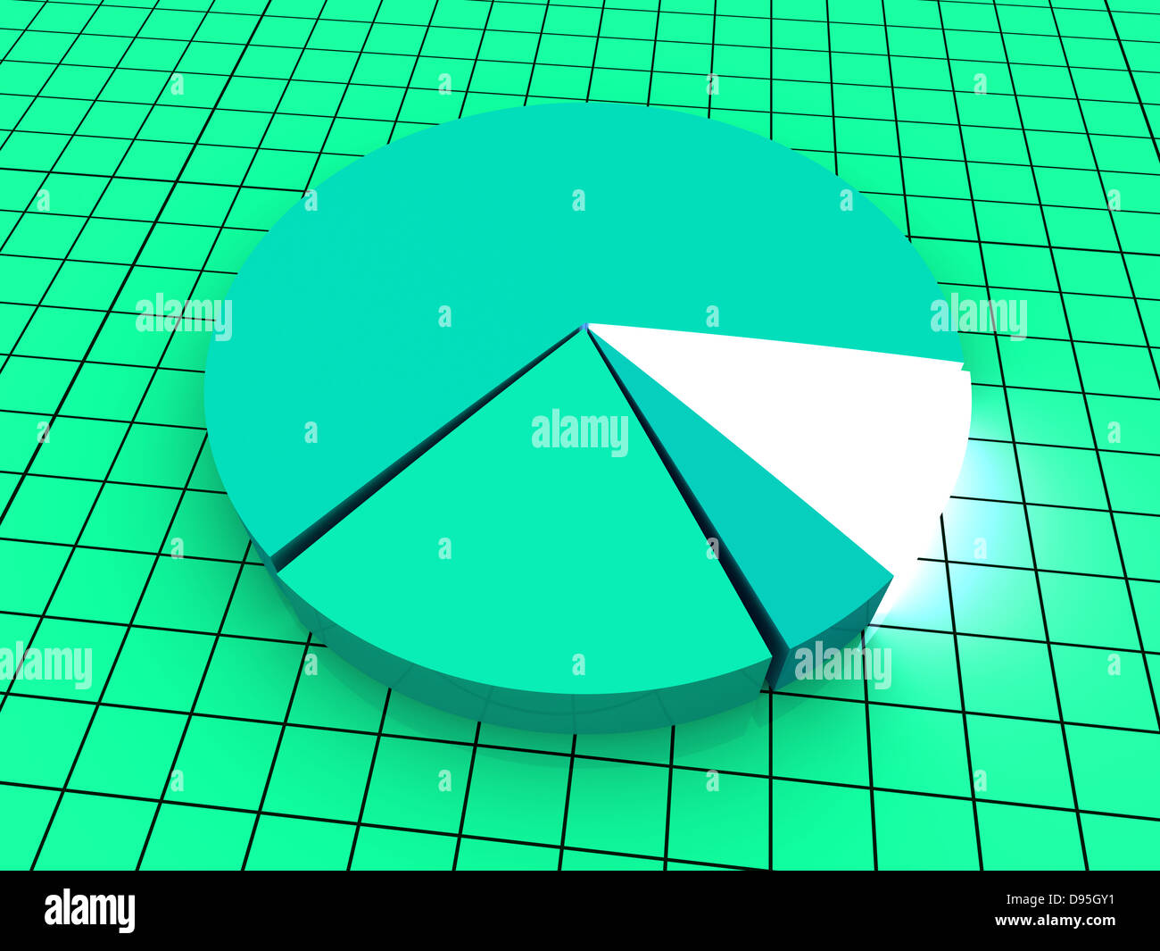 A pie graph. 3D rendered Illustration Stock Photo - Alamy