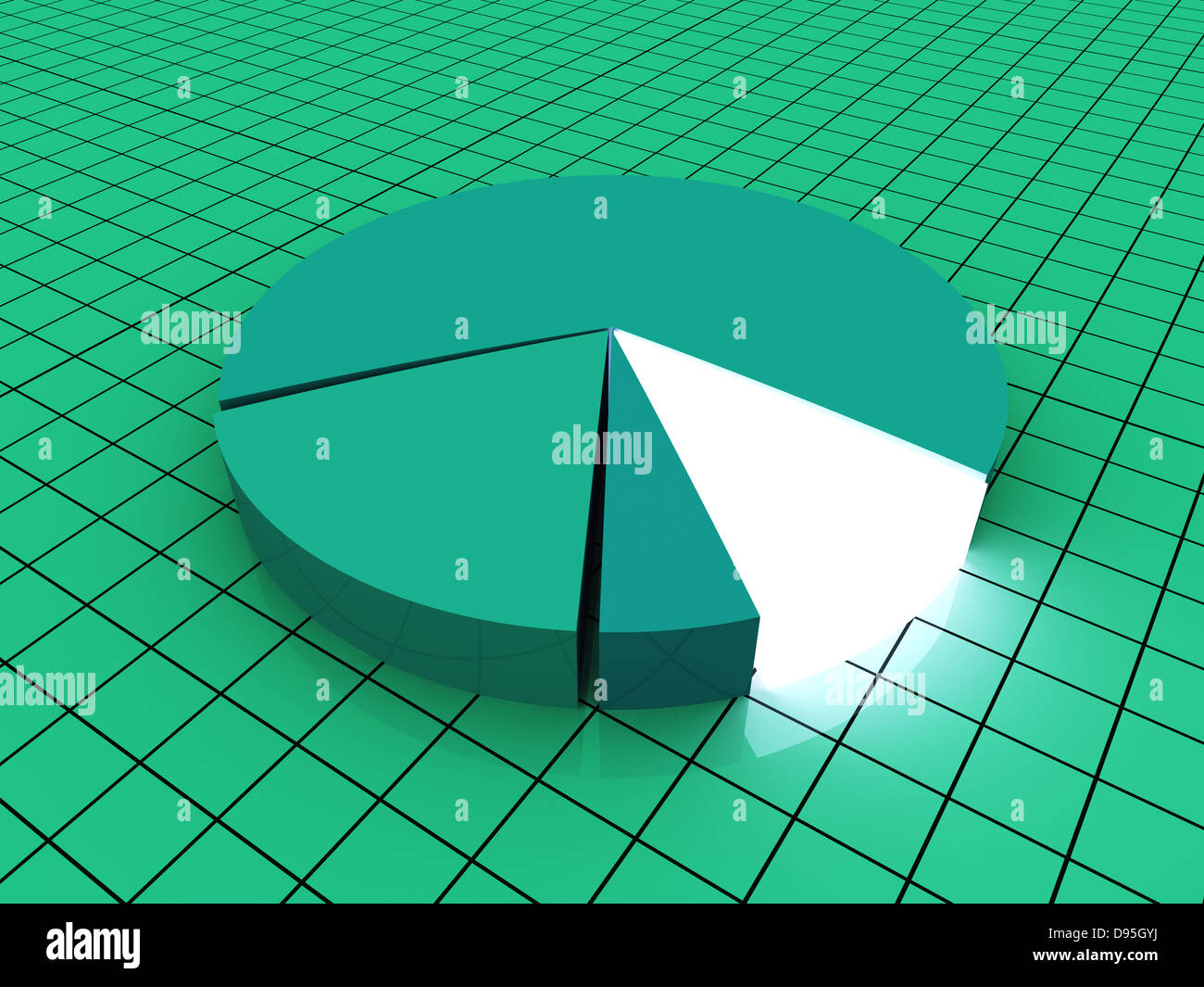 A pie graph. 3D rendered Illustration Stock Photo - Alamy