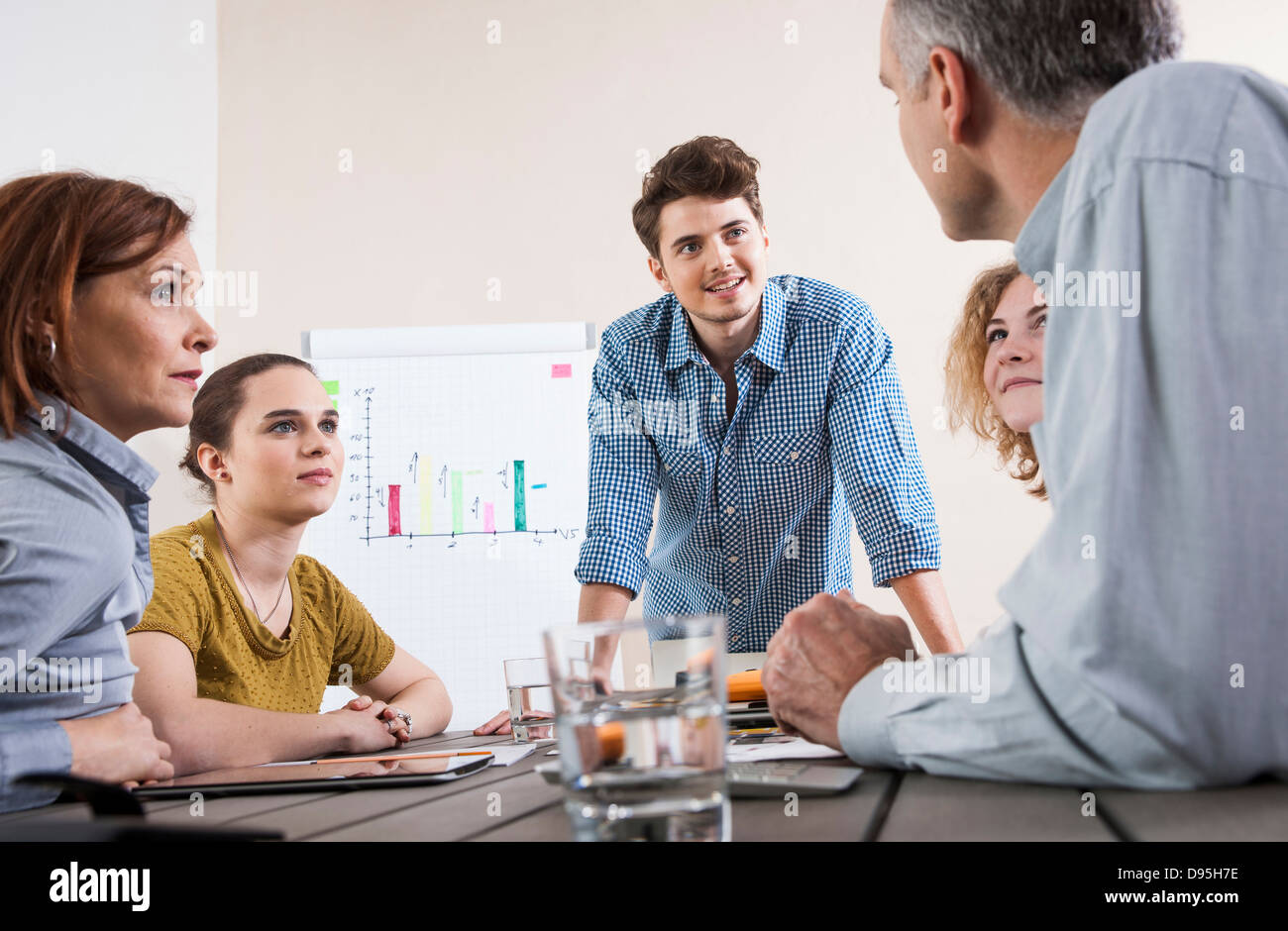 Business People Working and Meeting in Office Stock Photo - Alamy