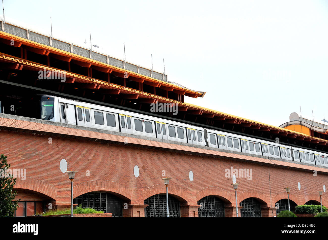 Taipei subway at Danshui station Taiwan Stock Photo - Alamy