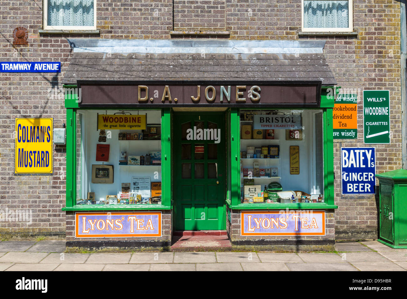 The D.A. Jones shop at the East Anglia Transport Museum, Suffolk, UK ...