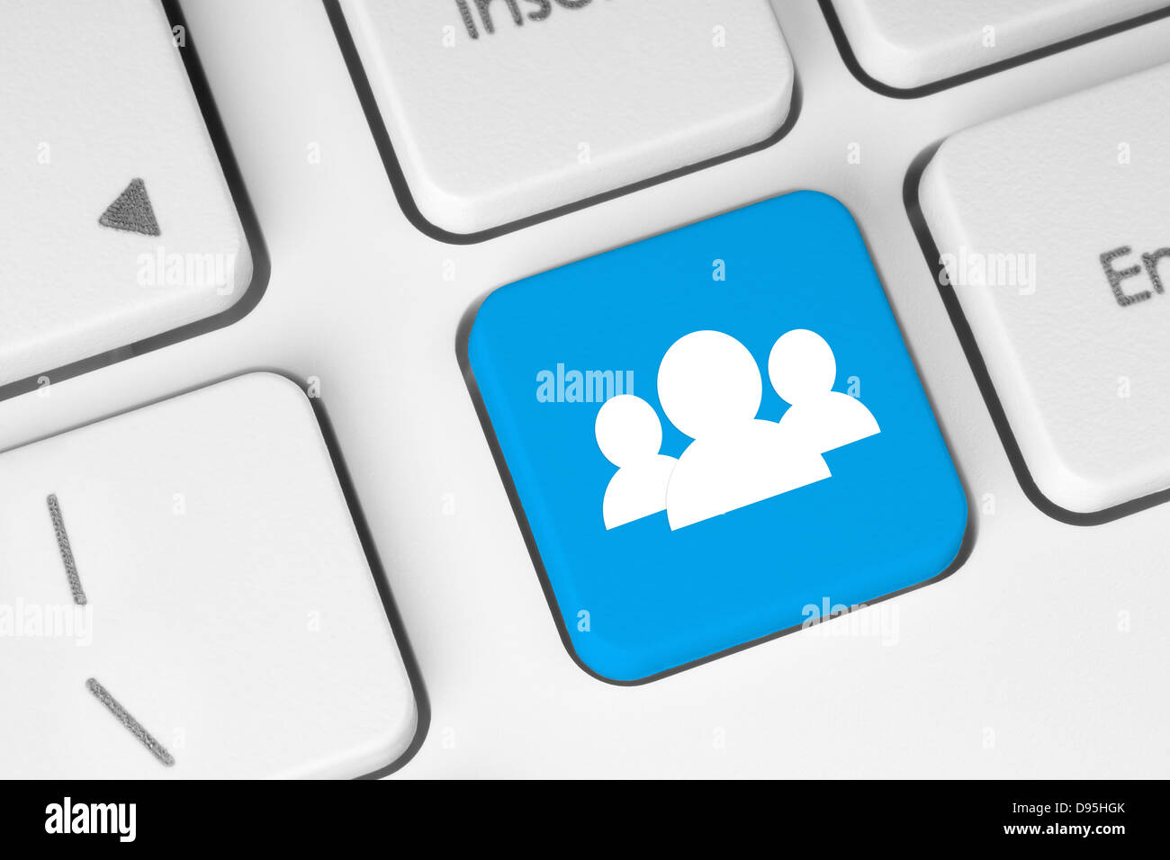 Social media concept on keyboard background Stock Photo - Alamy