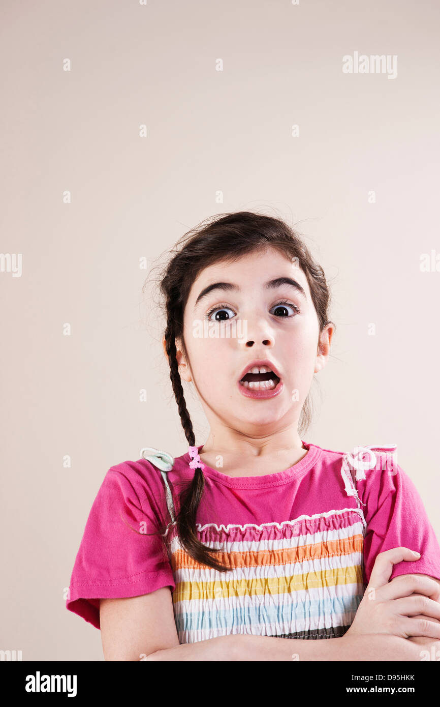Startle girl hi-res stock photography and images - Alamy