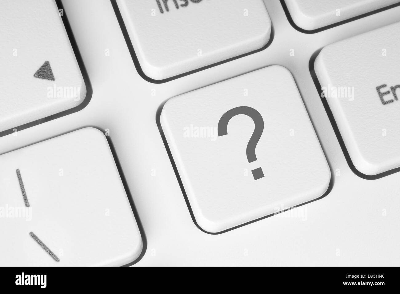 Question button on the keyboard Stock Photo - Alamy