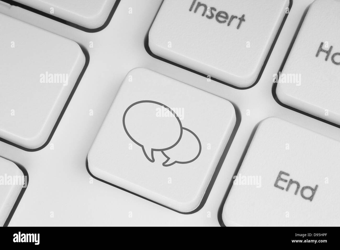 Social media concept laptop Black and White Stock Photos & Images - Alamy