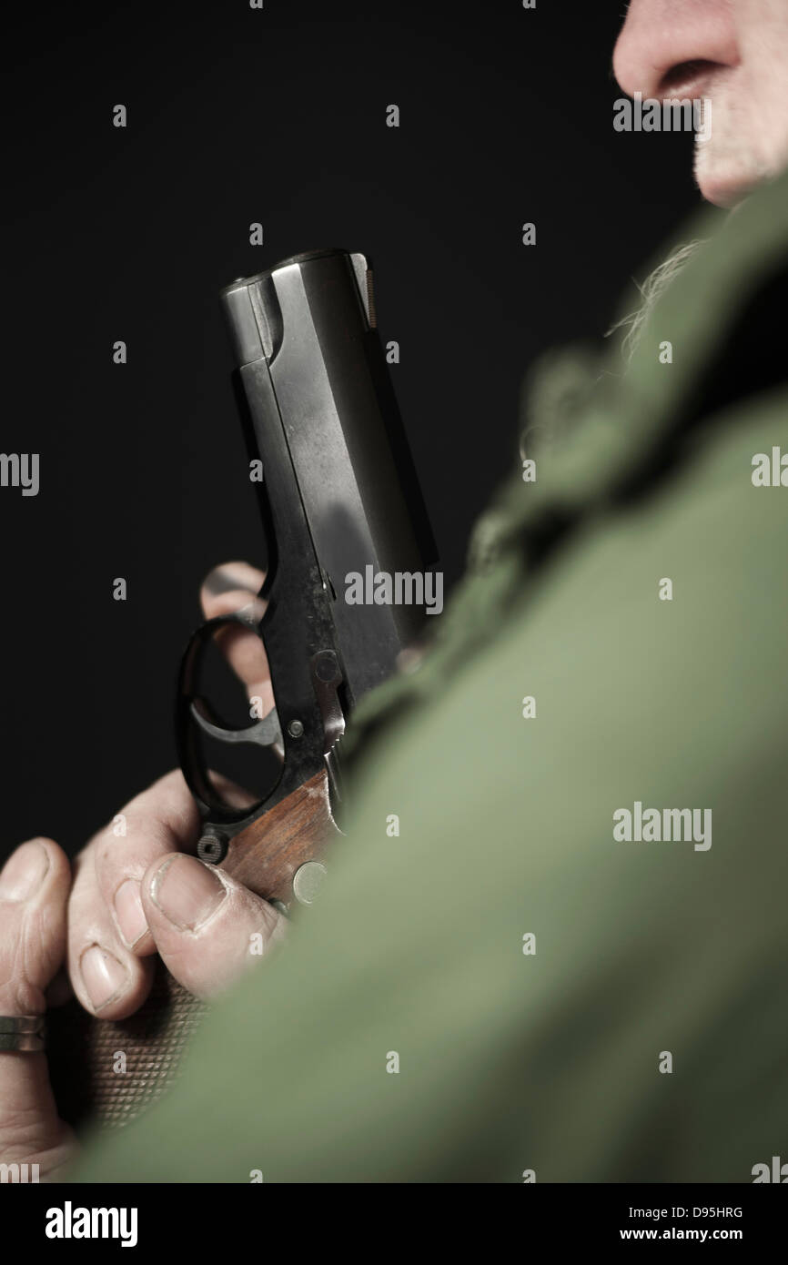 Gun man model released hi-res stock photography and images - Alamy