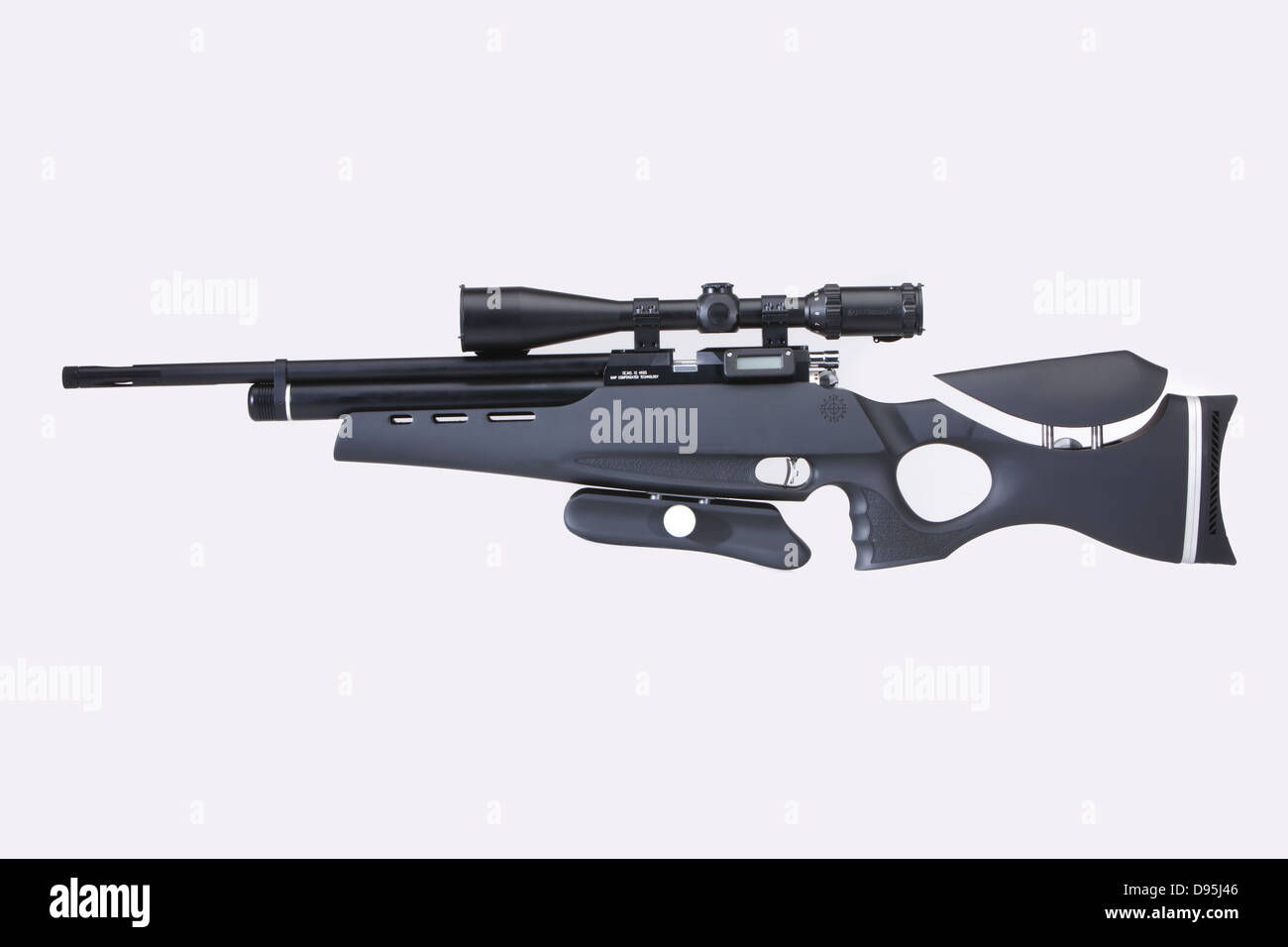 Sniper rifle floating on white background Stock Photo - Alamy