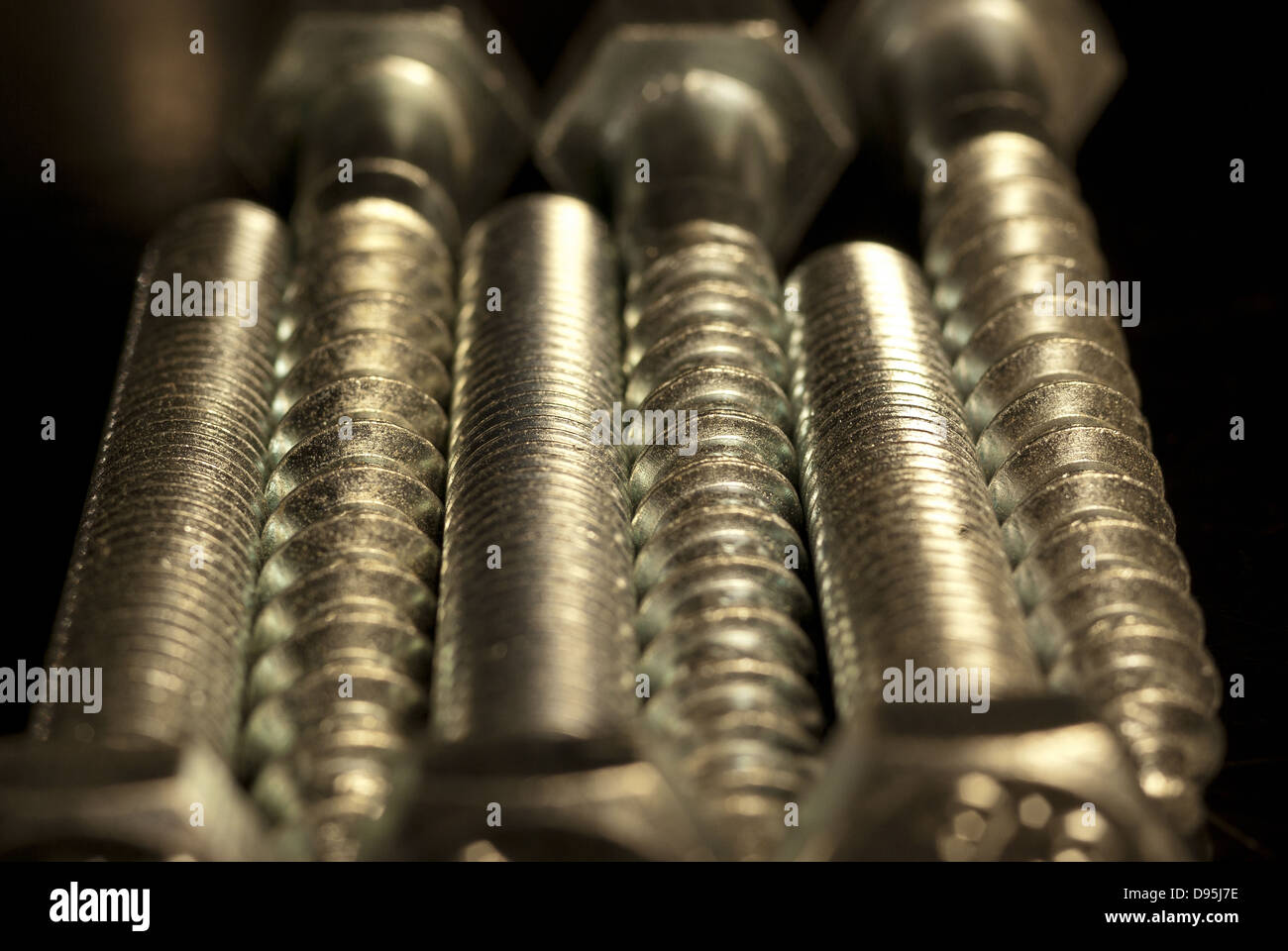 Pattern of metal screws Stock Photo - Alamy