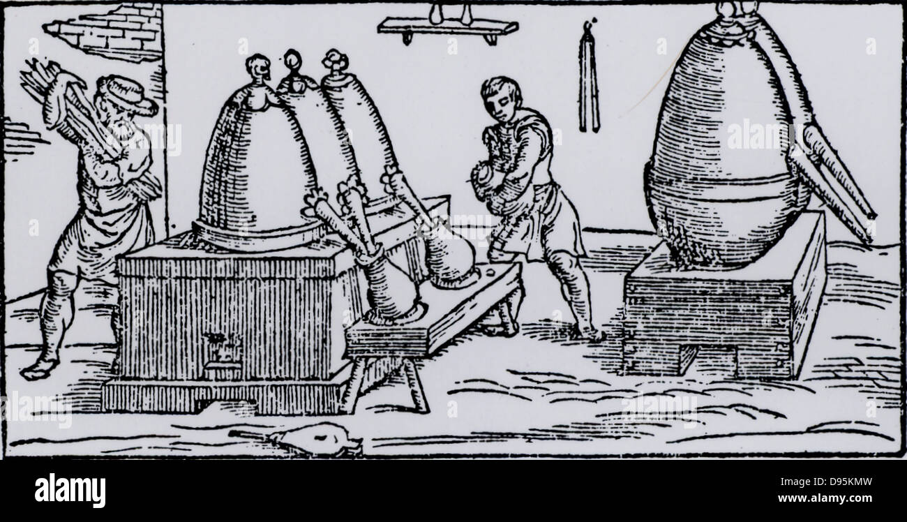 Heating mercury-bearing ore and recovering mercury by distillation ...