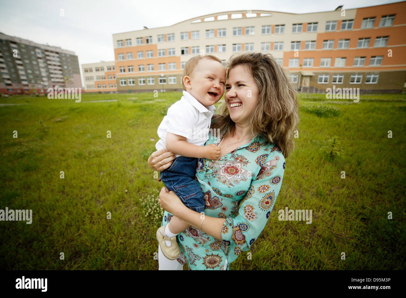 happy laughing mother with her son Stock Photo - Alamy