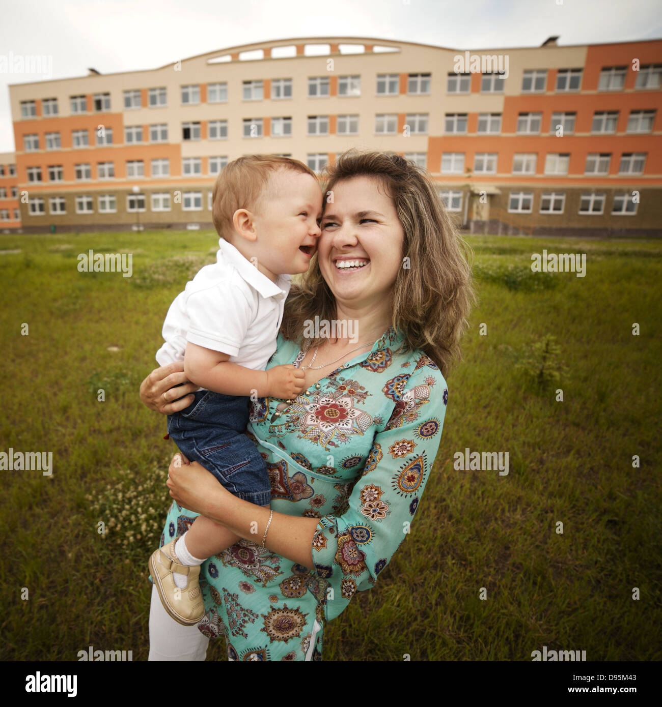 happy laughing mother with son Stock Photo - Alamy