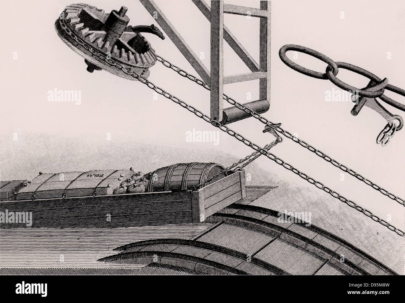 Double inclined plane for raising tub boats from one level of a canal ...